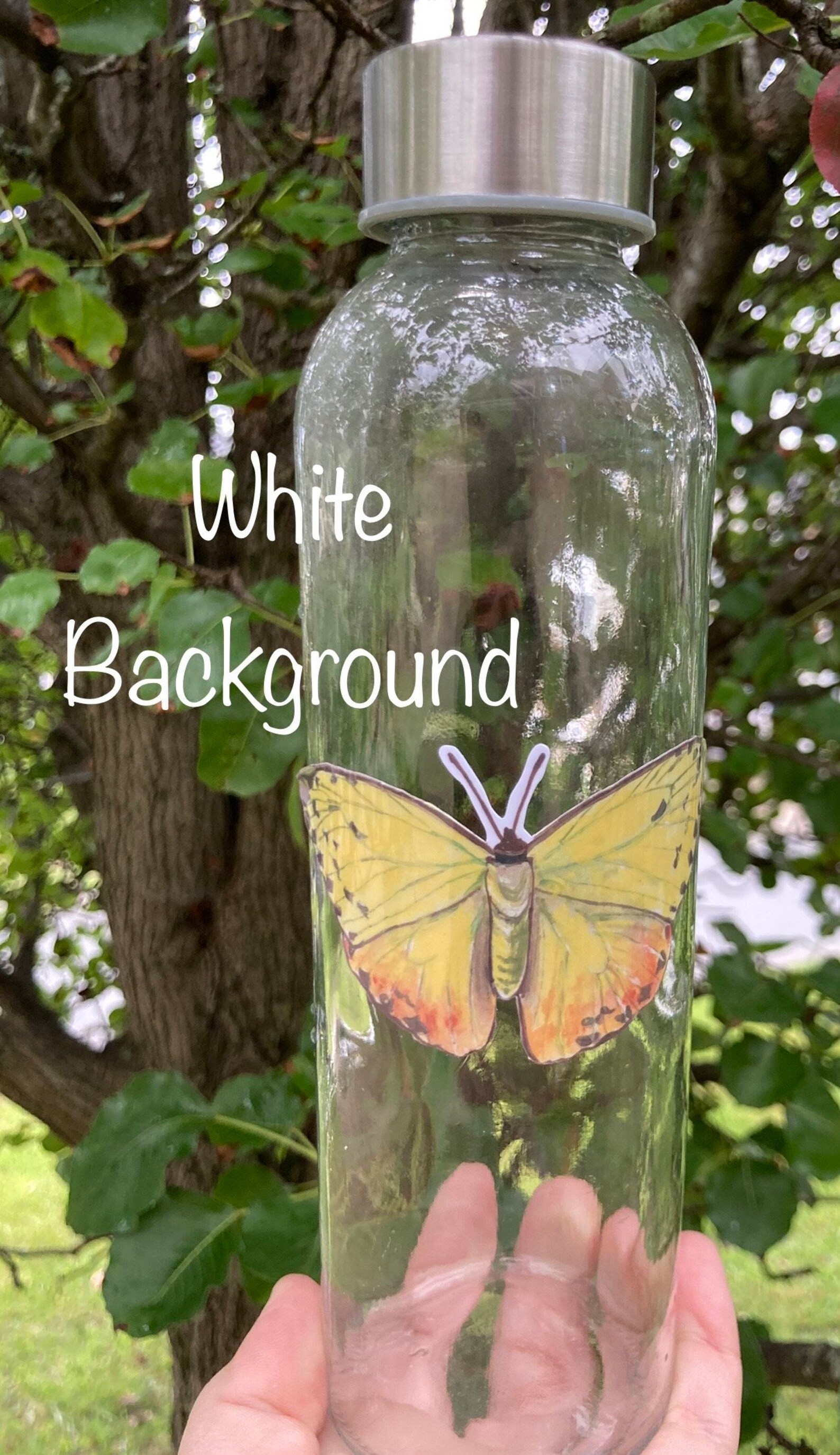 Butterfly Sticker, Yellow Sulfur Butterfly, Water Resistant, Laptop ...