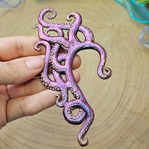 Tentacles Fantasy Earcuff Handmade in Flexible Polymer Clay, Kraken's ...