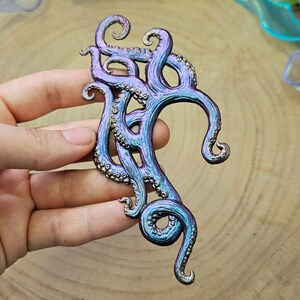 Tentacles Fantasy Earcuff Handmade in Flexible Polymer Clay, Kraken's ...