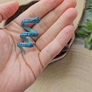 Snake Ring Handmade in Flexible Polymer Clay, Adjustable Animal Ring ...
