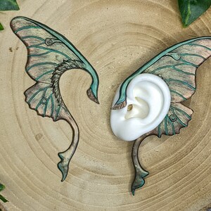 Fantasy Moth Earcuff, Handmade in Flexible Polymer Clay, Steampunk ...