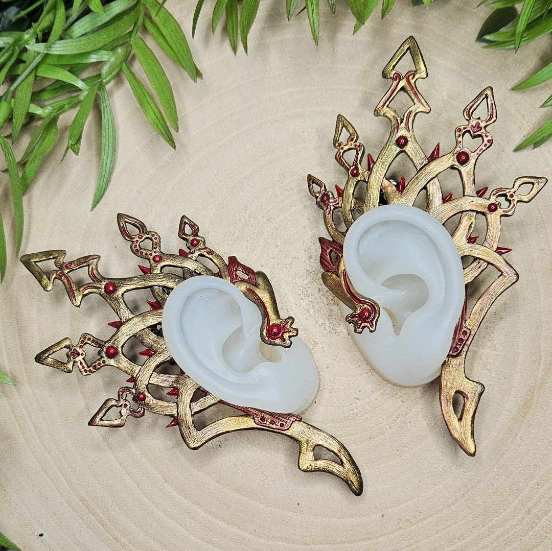 Medieval Ear Cuff, Handmade Polymer Clay, Fantasy Ball Accessories, Ren ...