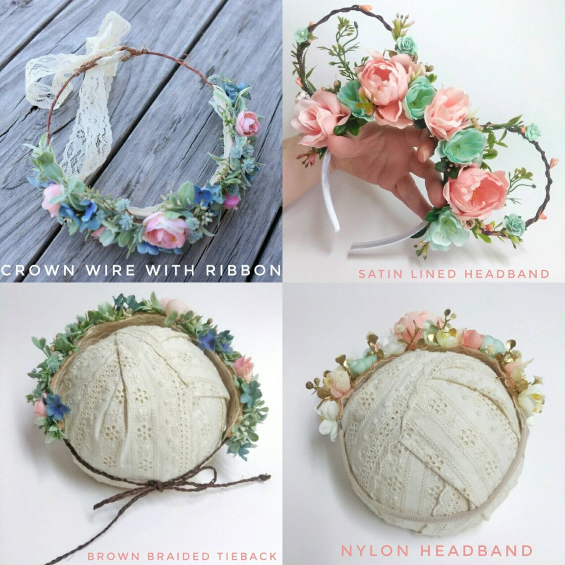 Floral Bunny Ears Bunny Ears Headband Pink Flower Crown | Etsy