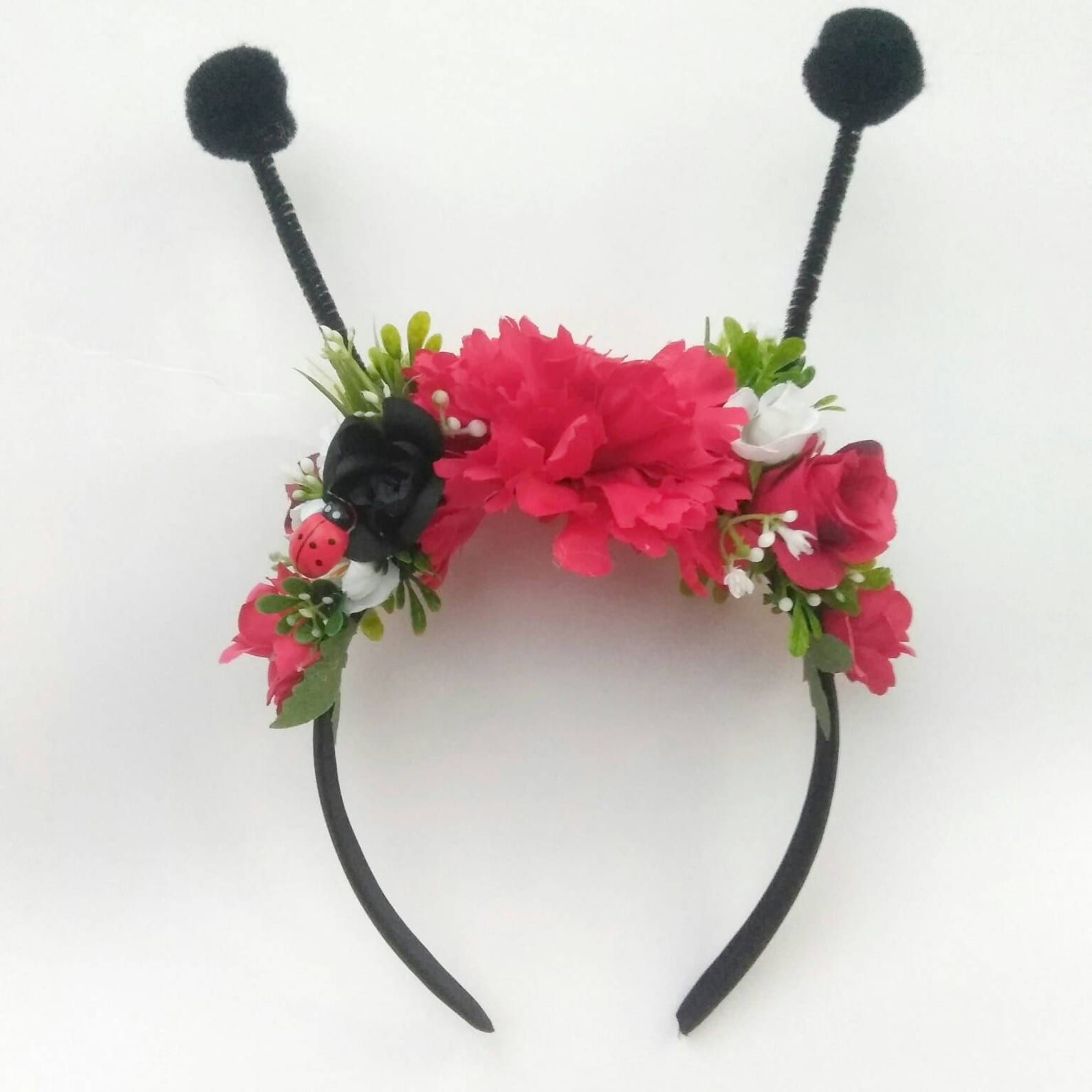 Bumble Bee Headband, Lady Bug Headband, Yellow White Flowers, Girls ...