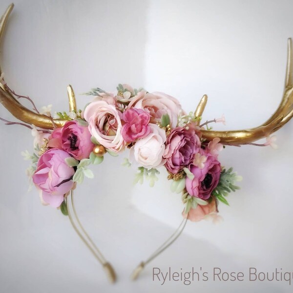 Flower Antler - Etsy
