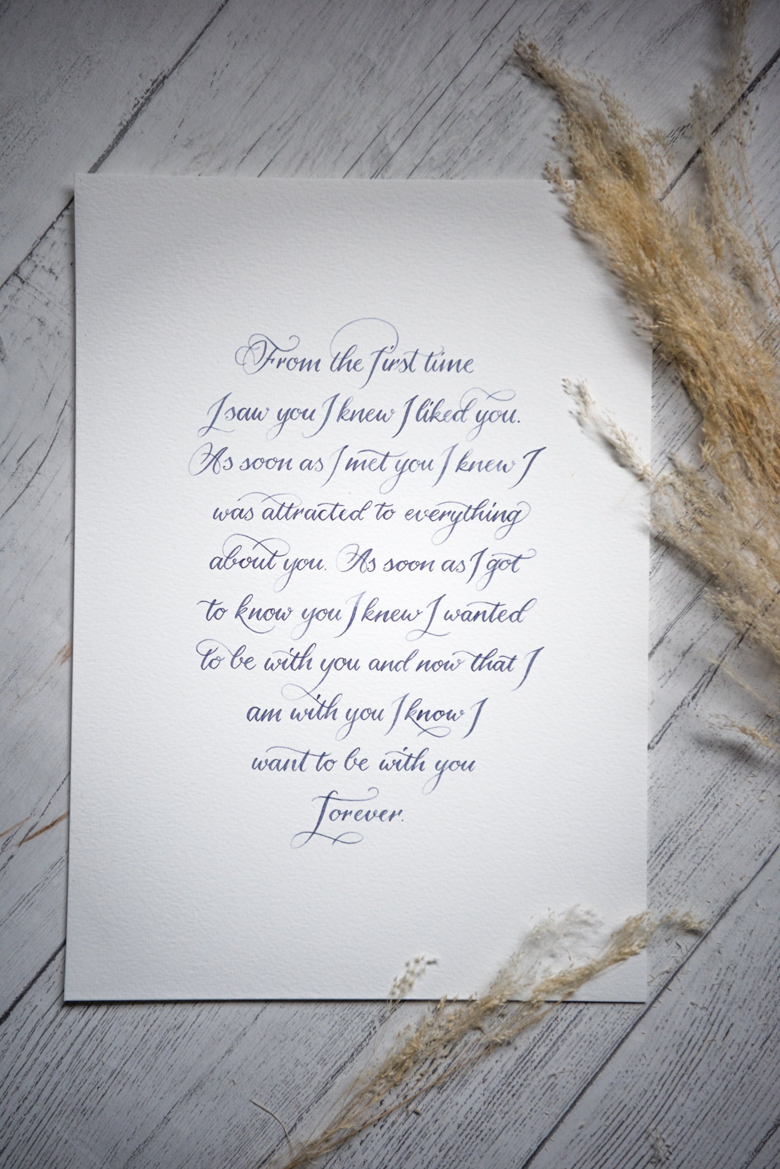 Custom Hand Calligraphy - Quote/poem Writing Service - Classic Script ...