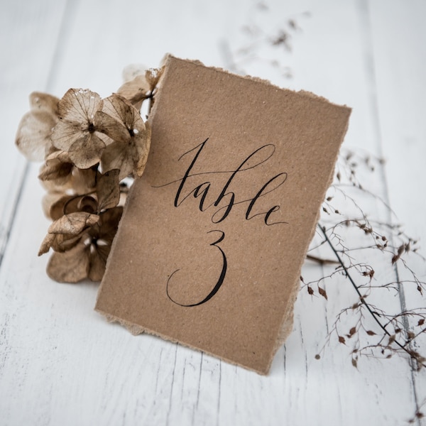 Kraft Table Numbers - Etsy