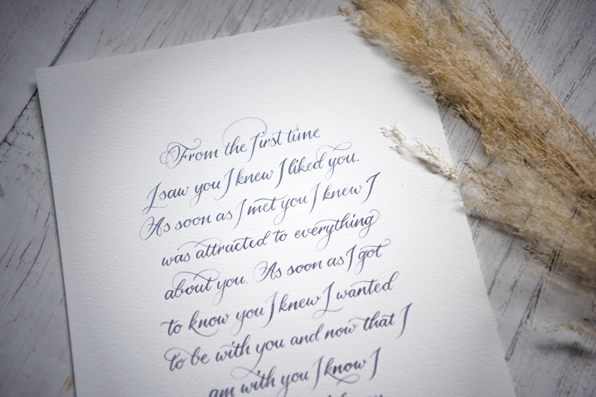 Custom Hand Calligraphy - Quote/poem Writing Service - Classic Script ...