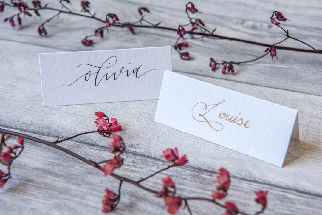 Place/name Cards - CLEAN Range - Hand Lettered Modern Calligraphy - Etsy