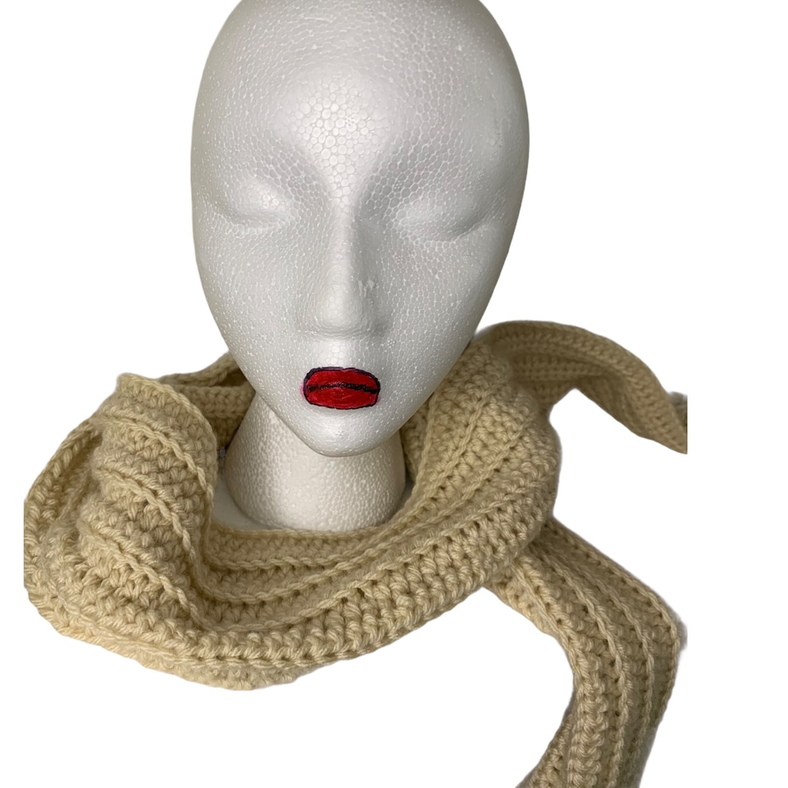 Crochet Ribbed Scarf - Etsy
