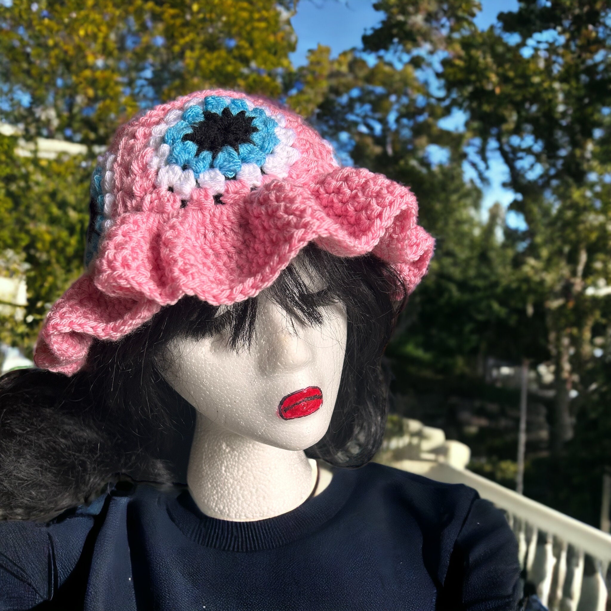 Evil Eye Crochet Bucket Hat - Etsy