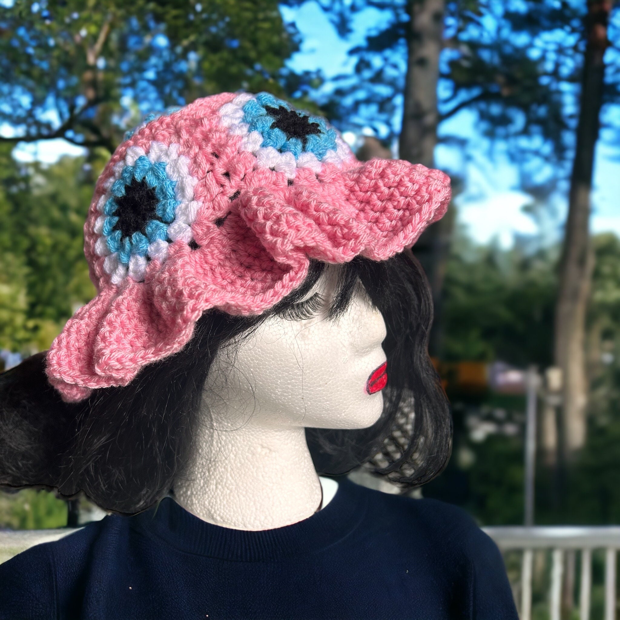 Evil Eye Crochet Bucket Hat - Etsy
