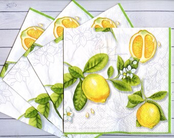 Lemon napkins | Etsy