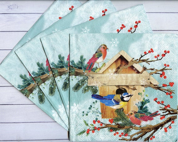 Paper, Party & Kids 4 x Animal Skin Paper Napkins for Decoupage 33cm ...