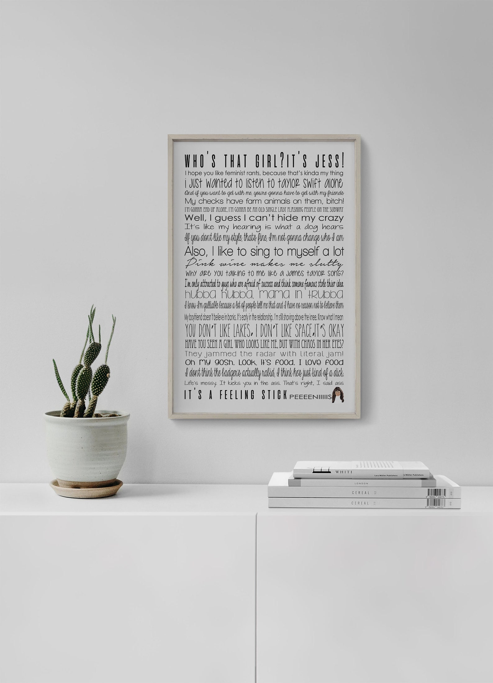 New Girl Jessica Day Quotes Subway Wall Art-white Background - Etsy