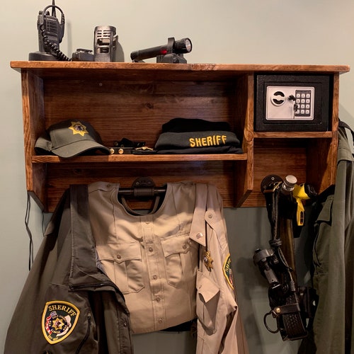 Small Custom Wall Mounted Duty Shelf Police Gear Rack Duty | Etsy