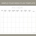 Four Week Plan Template - Etsy