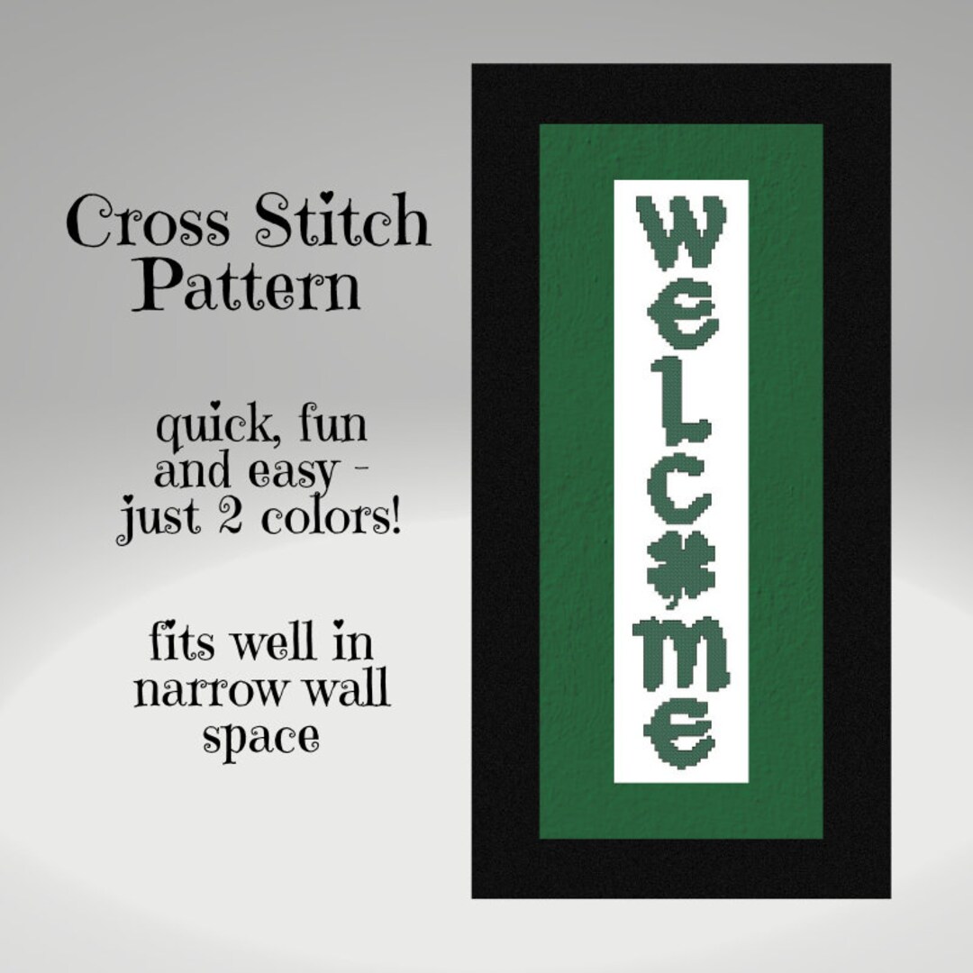 Celtic Welcome Banner Cross Stitch Pattern ** Instant PDF Download ...