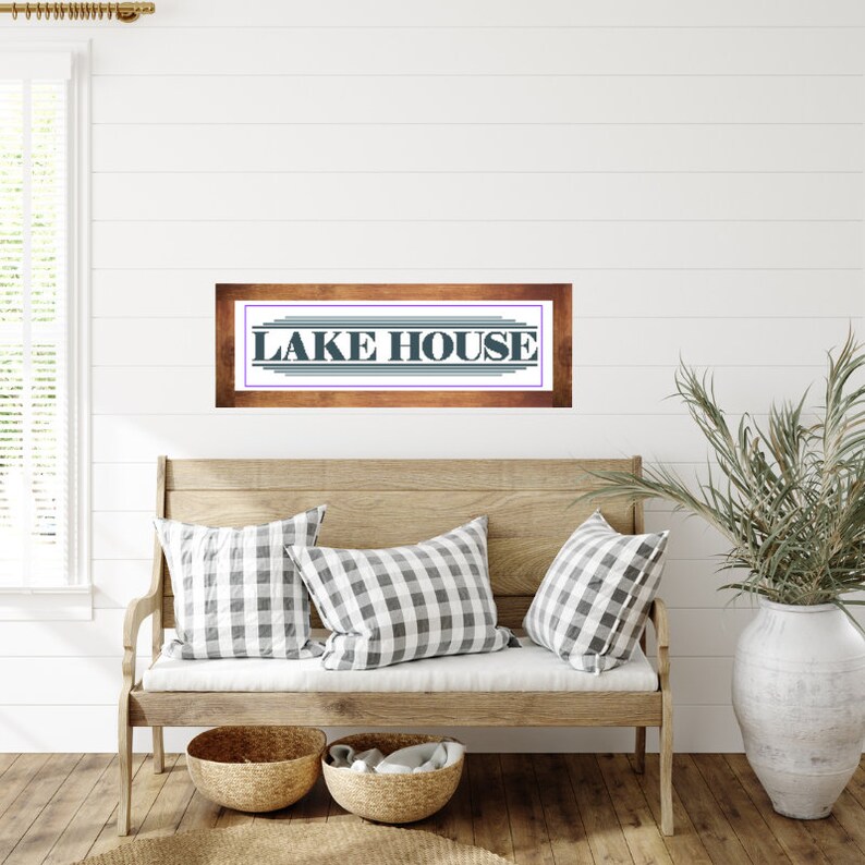 Lake House Cross Stitch Pattern ** Instant PDF Download ** Easy-to-read ...