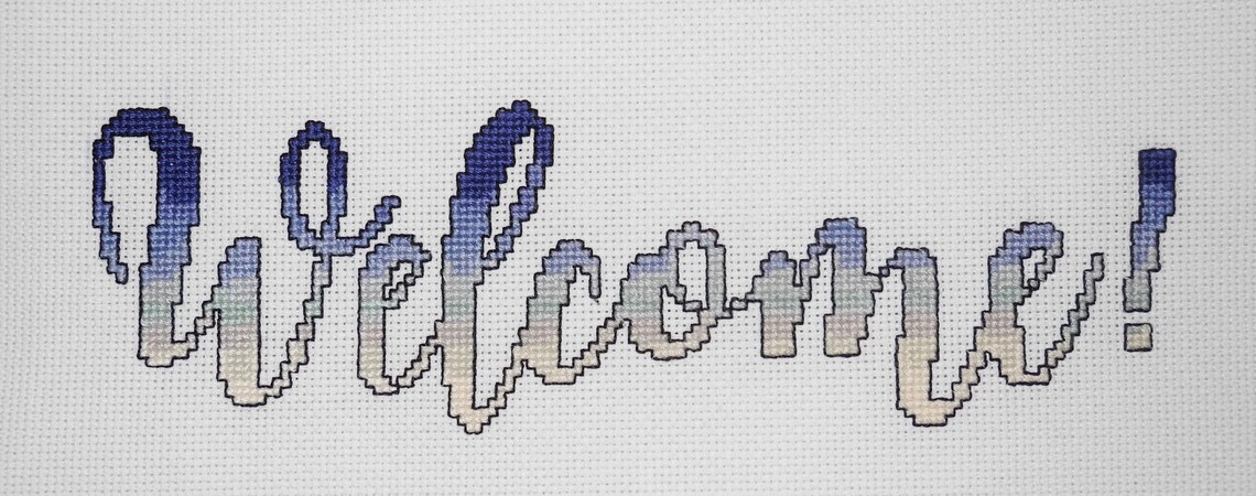 Welcome! Cross Stitch Pattern ** Instant PDF Download ** Easy-to-read ...