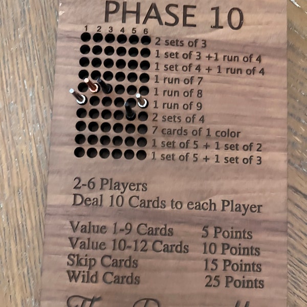 Phase 10 Score Svg - Etsy