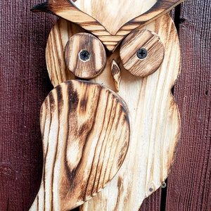 Eulen aus Holz, handangefertigt, Wandbild, Garten, Wohnung Deko Objekt, Geschenk - Etsy.de