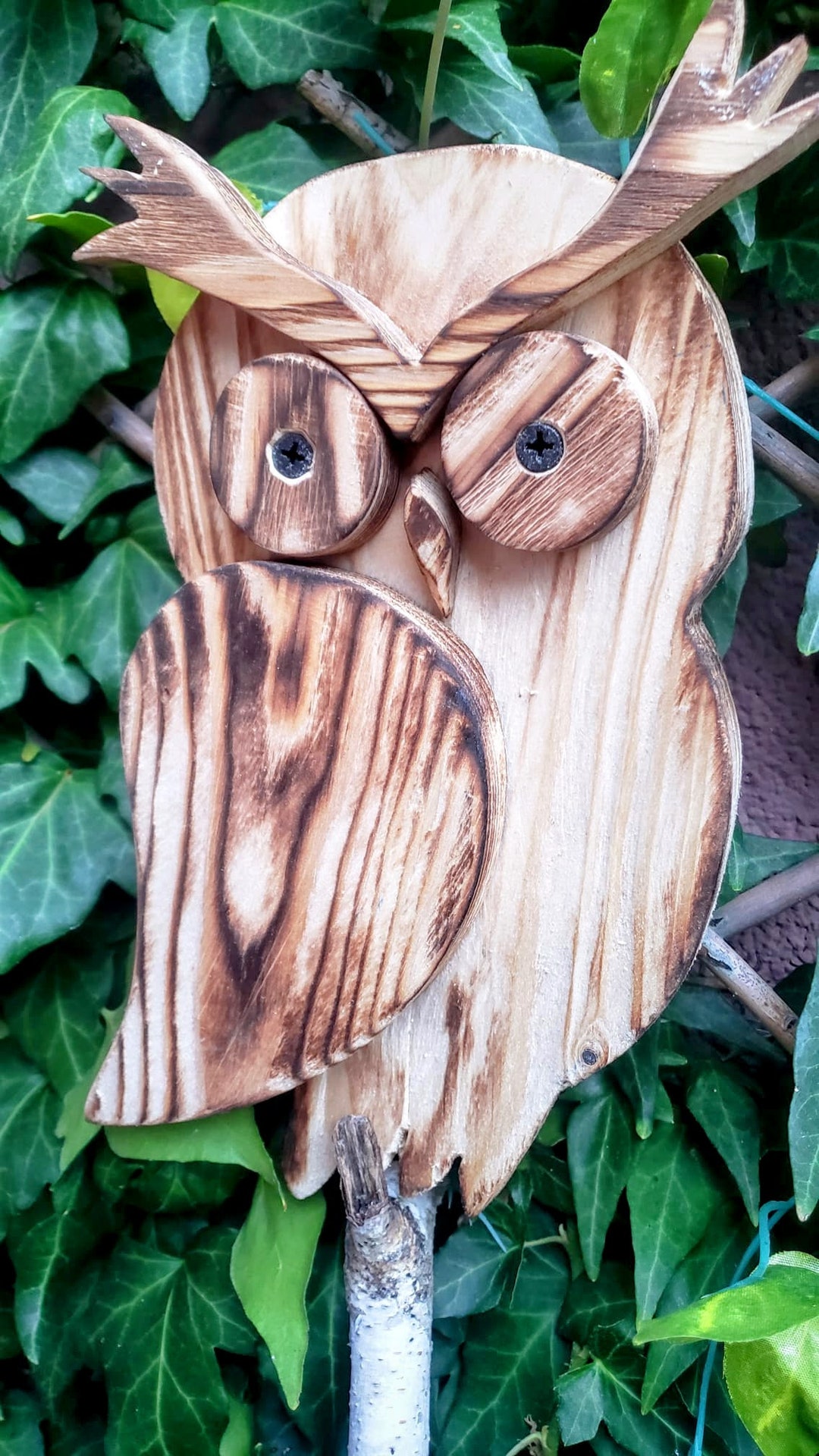 Eulen aus Holz, handangefertigt, Wandbild, Garten, Wohnung Deko Objekt, Geschenk - Etsy.de