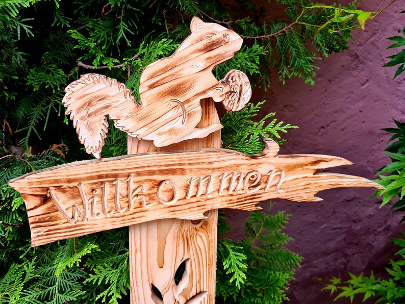 Wooden Board Welcome Decoration Object Front Door Garden - Etsy