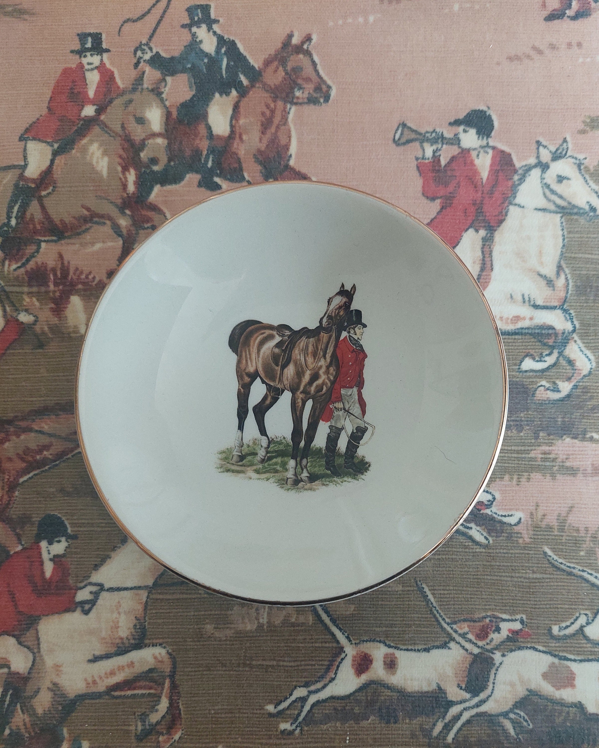A Set of Trinket Dishes or Pin Trays of Hunting Interest. Featuring ...