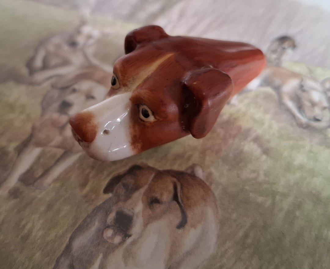 A Rare Royal Worcester Whistle in the Shape of a Hound's Head. of Fox ...
