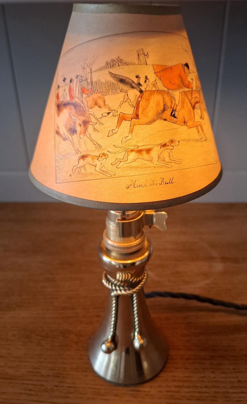 A Pair of Lamps, (x 2), Unique and Bespoke of Foxhunting Interest ...