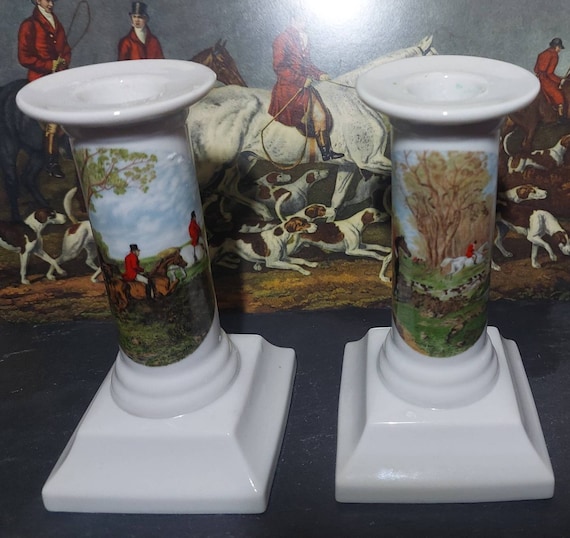 A Pair of Fine White Porcelain Candlesticks Each One | Etsy