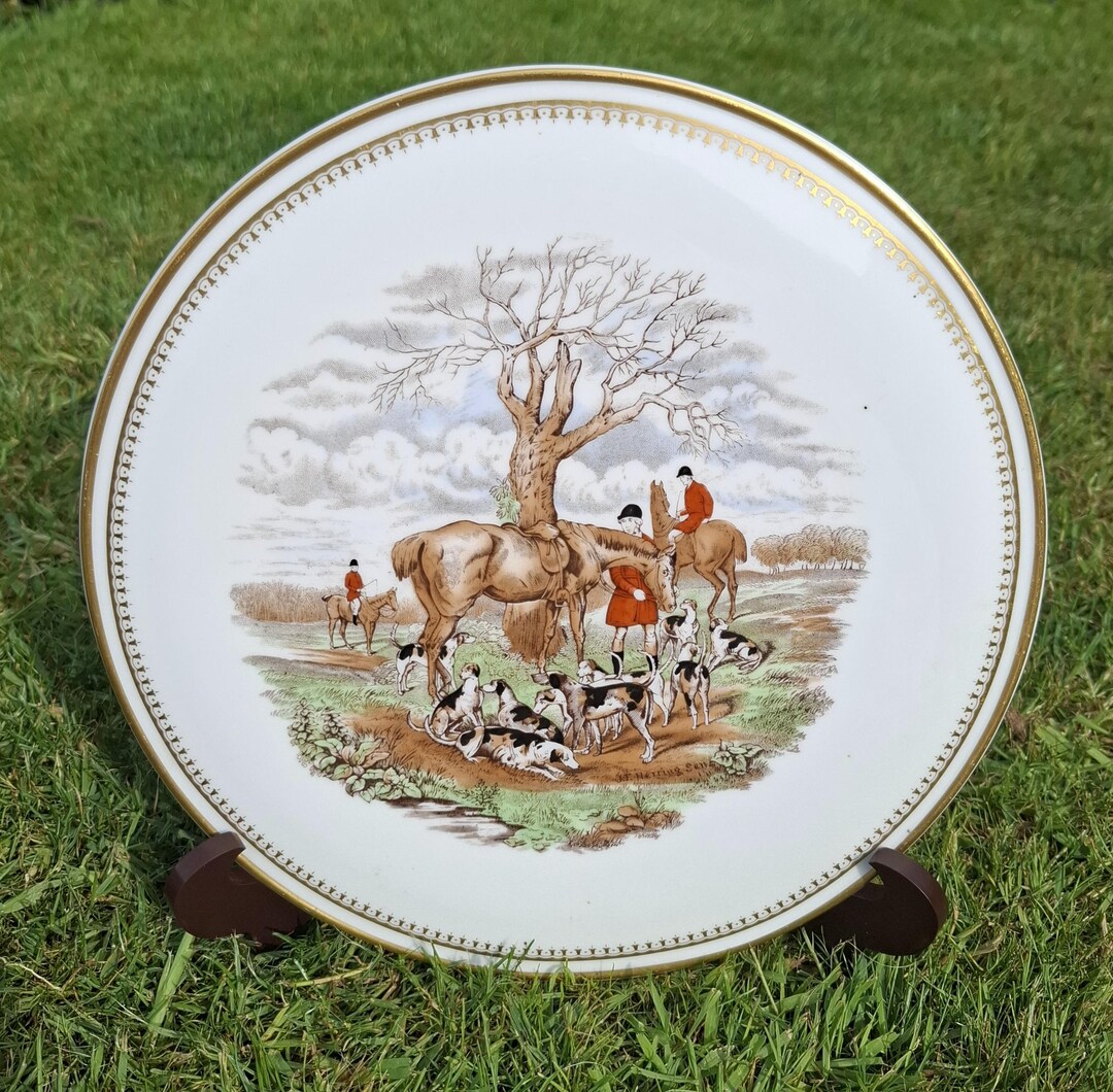 A Rare Spode Charger Plate, China Serving Tray With a Fox Hunting Scene ...