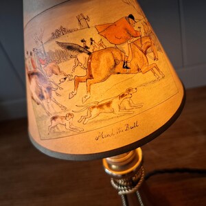 A Pair of Lamps, (x 2), Unique and Bespoke of Foxhunting Interest ...