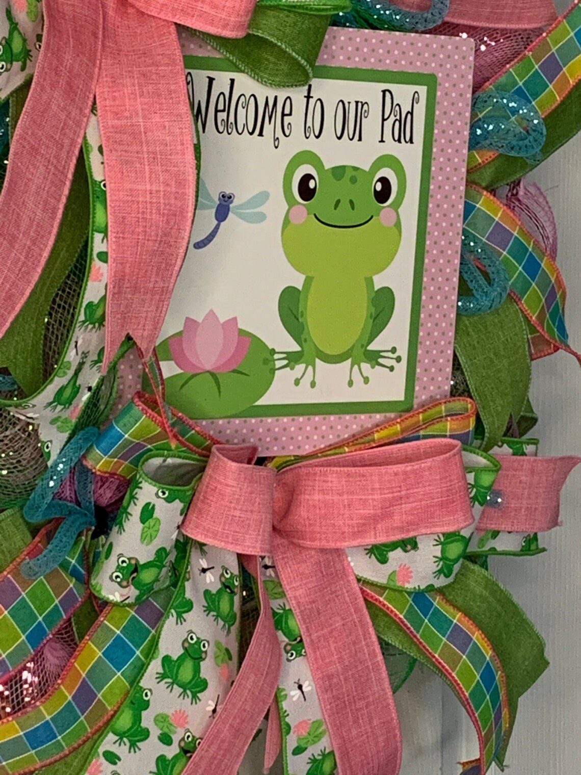 Welcome to Our Pad Frog Wreath Summer and Spring Front Door - Etsy