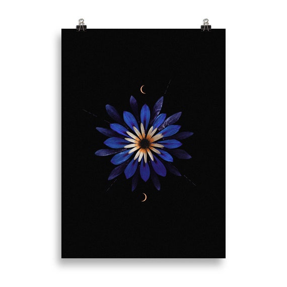 Moon Bloom print | Etsy