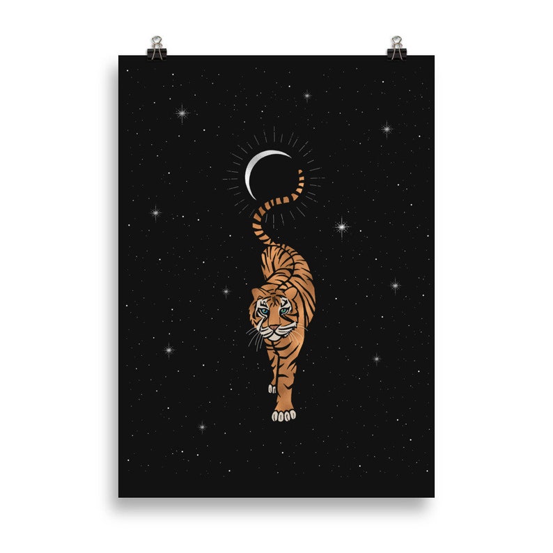 Cosmic Tiger print - Etsy