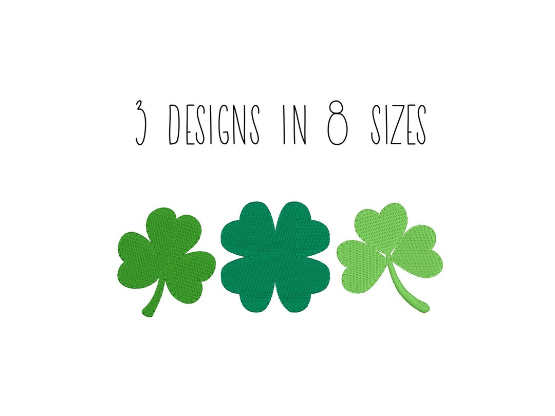 Shamrock Embroidery Design Set 8 SIZES Shamrock Embroidery Design ...