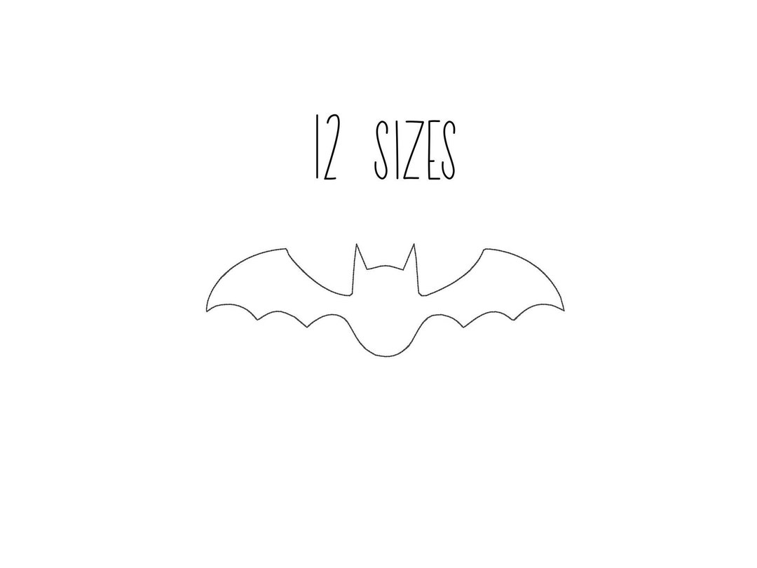 Bat Outline Embroidery Design 12 SIZES Tiny Bat Embroider Design ...
