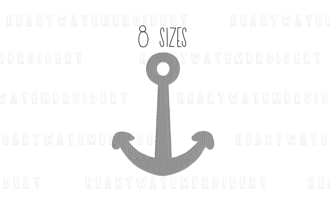 Mini Anchor Embroidery Design 8 SIZES - Nautical Embroidery Design ...