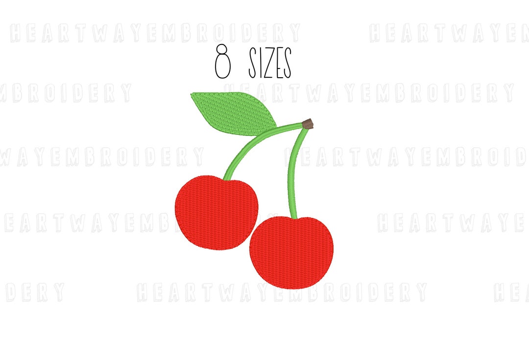Mini Cherries Embroidery Design 8 SIZES - Tiny Embroidery Design ...