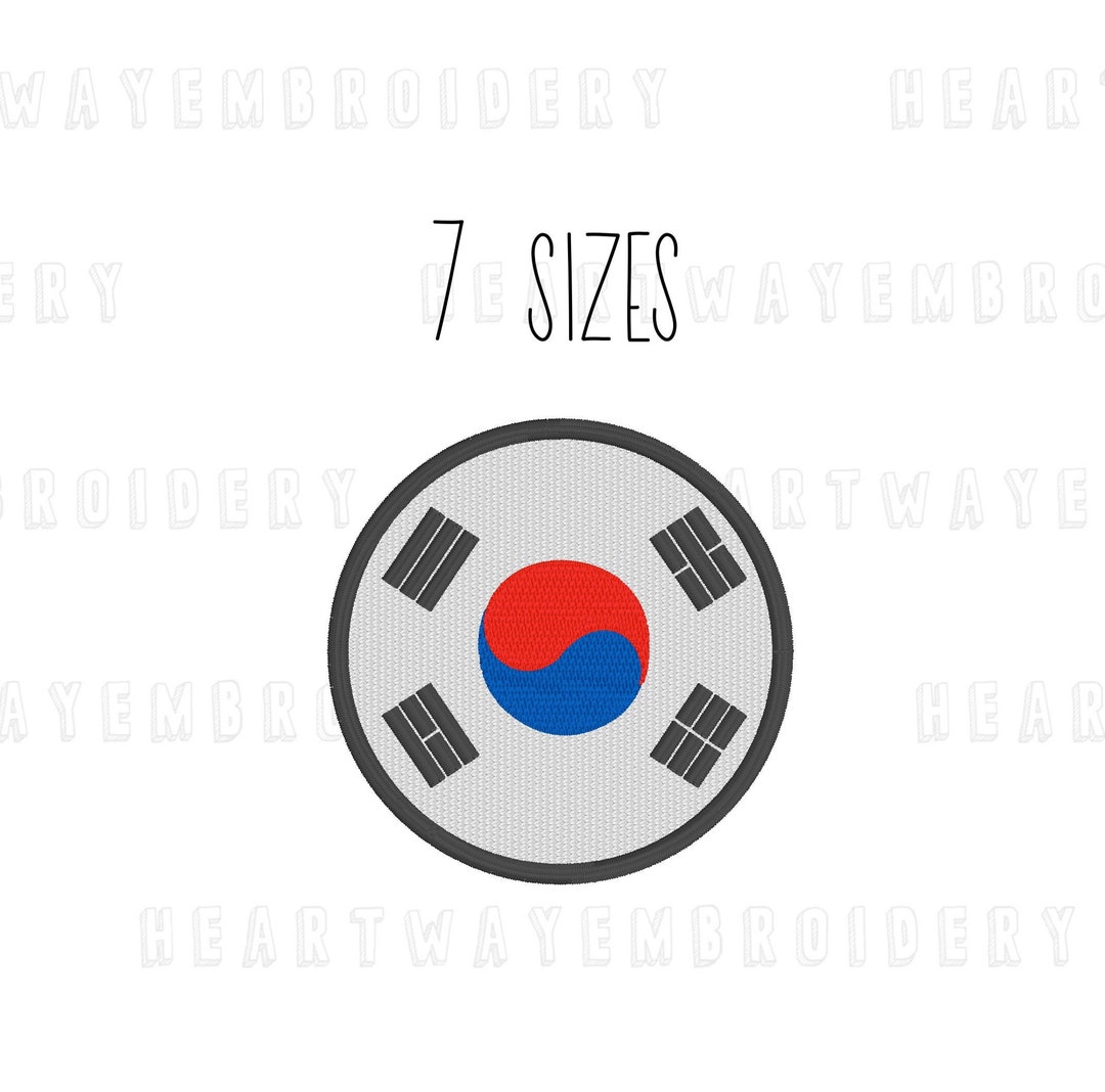South Korea Embroidery Design 7 SIZES Machine Embroidery South Korea ...