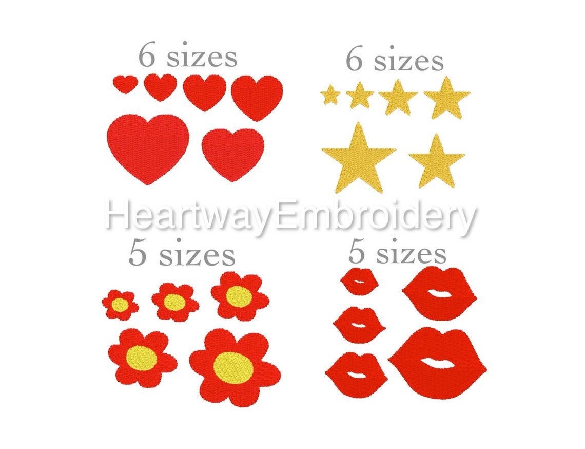 Tiny Embroidery Designs Set Set of Mini Embroidery Designs | Etsy