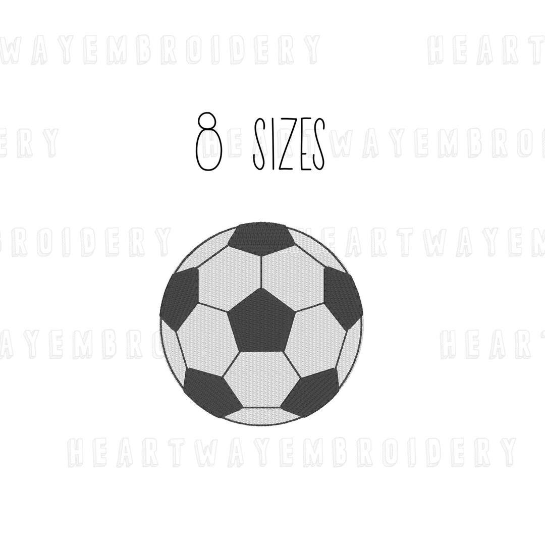 Soccer Ball Embroidery Design 8 SIZES Soccer Ball Filled Embroidery ...