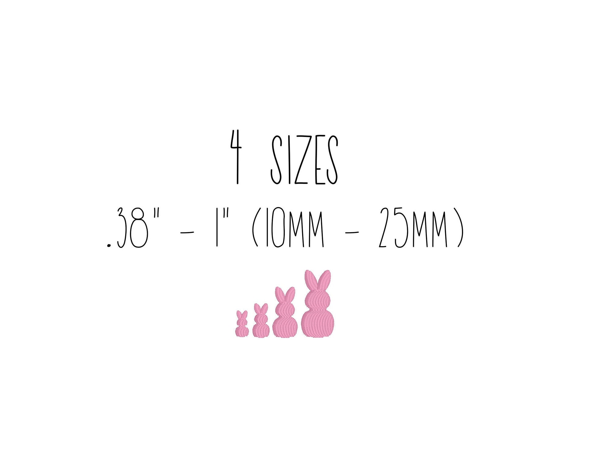 Tiny Bunny Embroidery Design 4 SIZES Tiny Rabbit Embroidery - Etsy