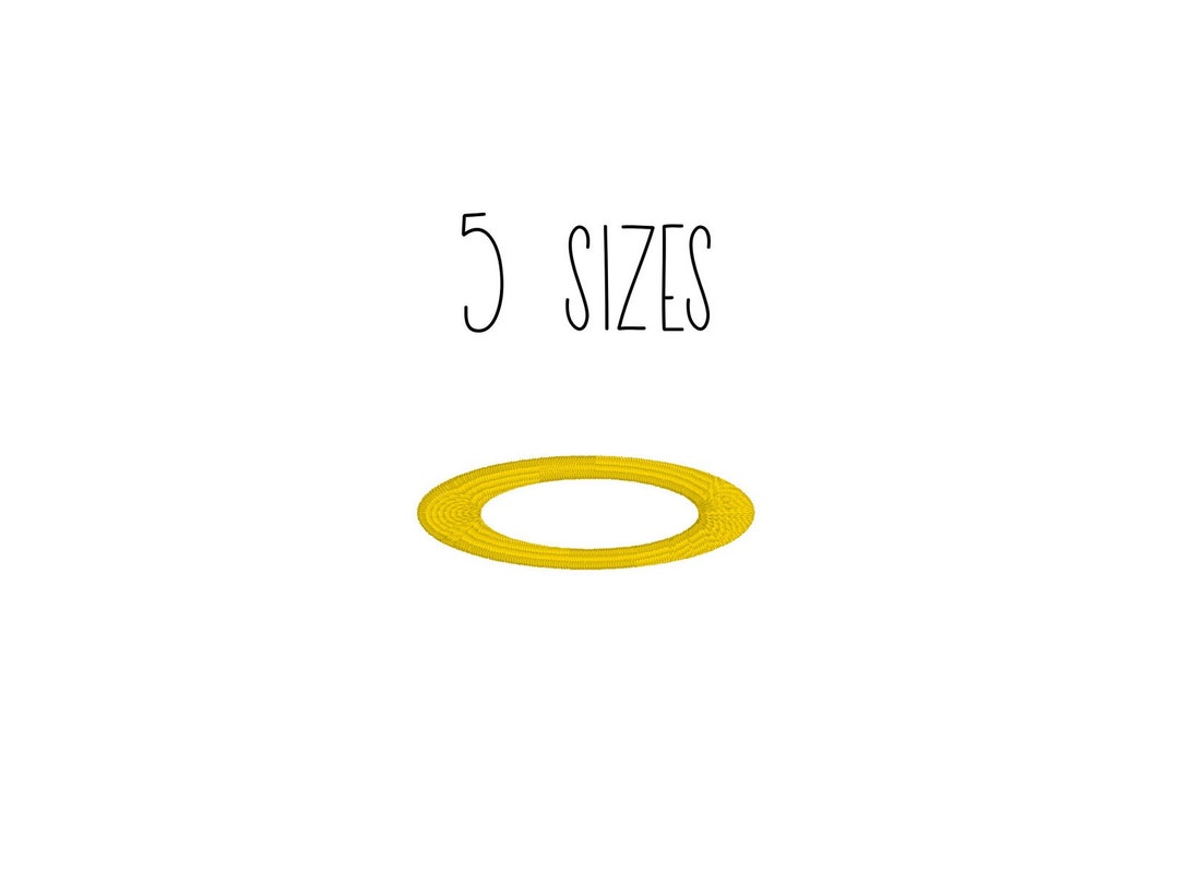 Mini Halo Embroidery Design: Satin Stitch Embroidery File (5 Sizes ...