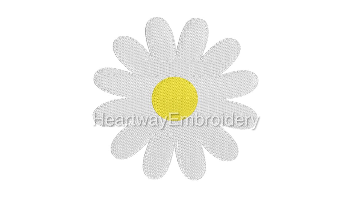 Mini Daisy Embroidery Design 4 SIZES Filled Embroidery - Etsy