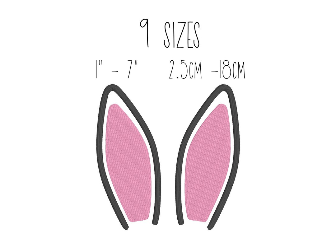 Bunny Ears Embroidery Design: Easter Monogram Embroidery (9 Sizes ...
