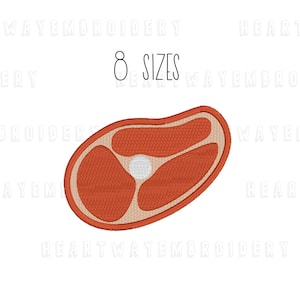 Mini Steak Embroidery Design: Grilling Embroidery Pattern (8 Sizes ...