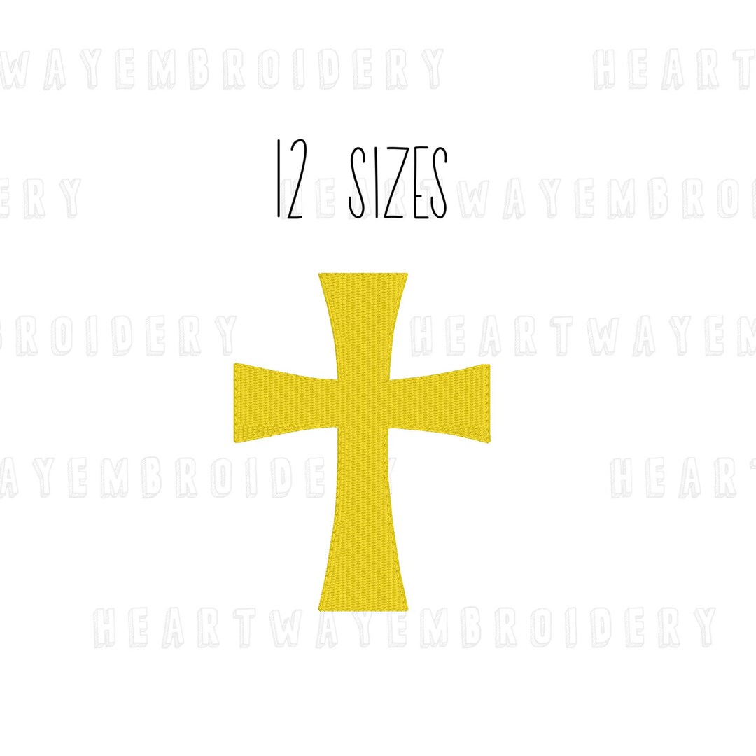 Cross Embroidery Design: Mini Christian Crucifix Embroidery File (12 ...